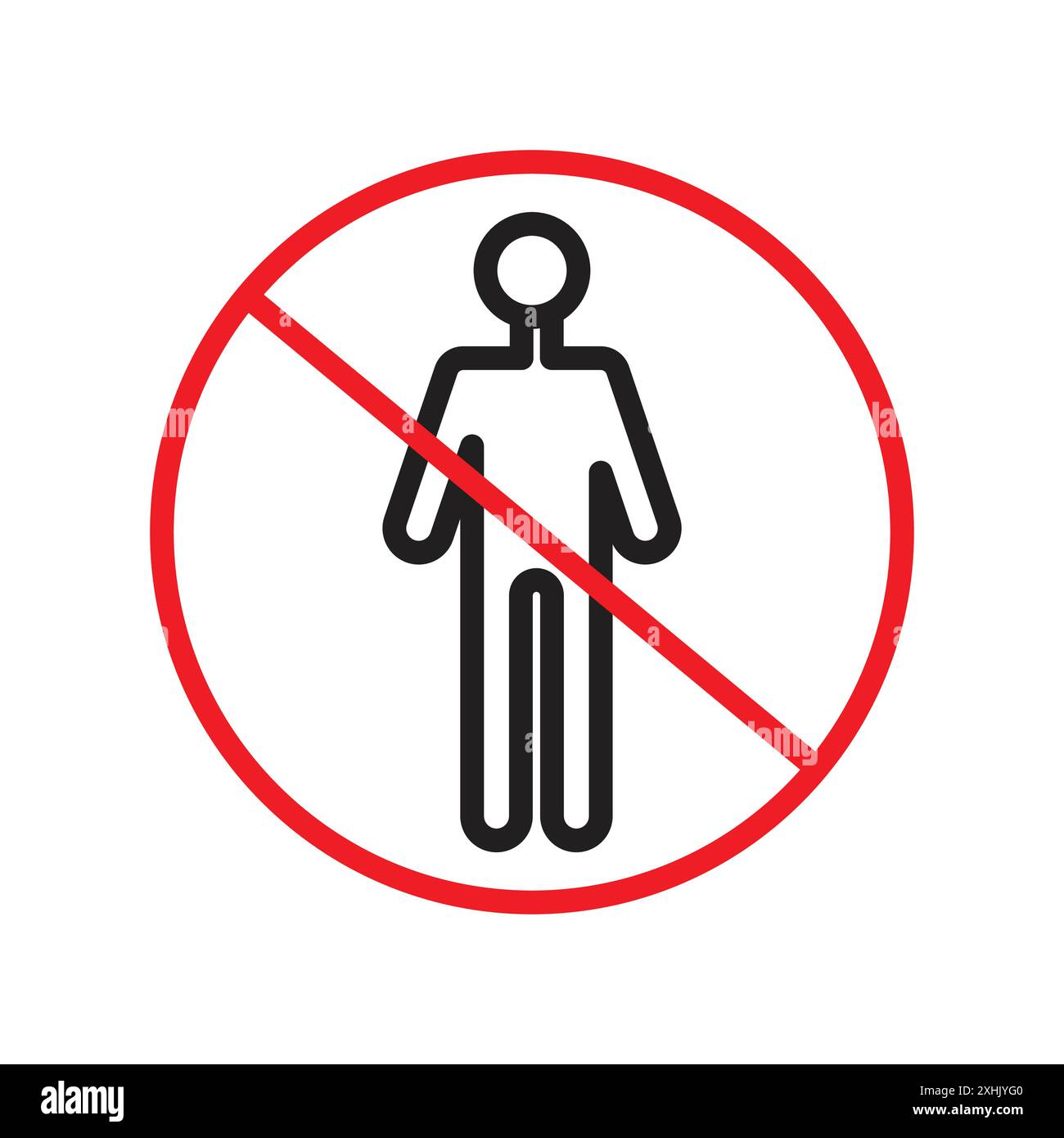 No entry sign Black line art vector in black and white outline set ...