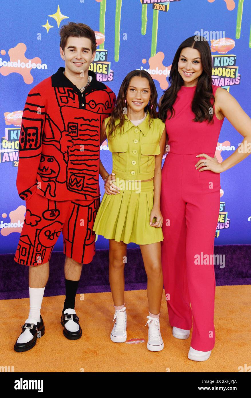 SANTA MONICA, CALIFORNIA - JULY 13: (L-R) Jack Griffo, Maya Le Clark ...