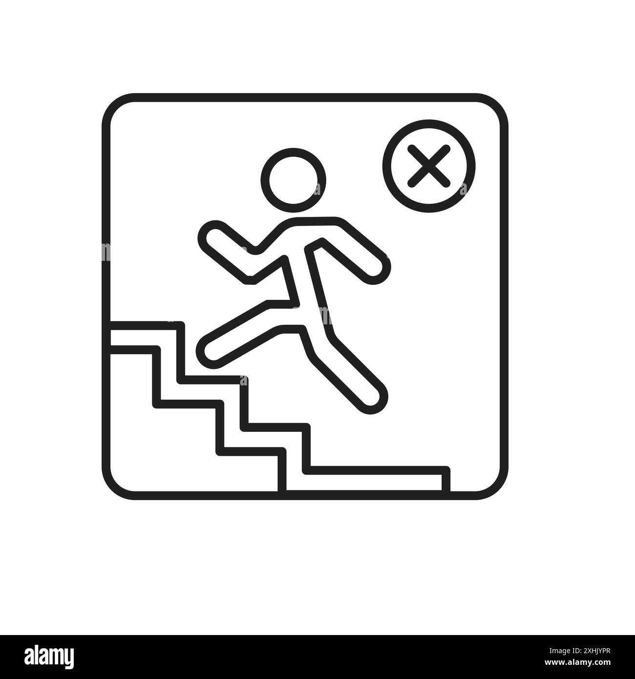 No climbing allowed sign Black line art vector in black and white outline set collection sign ...