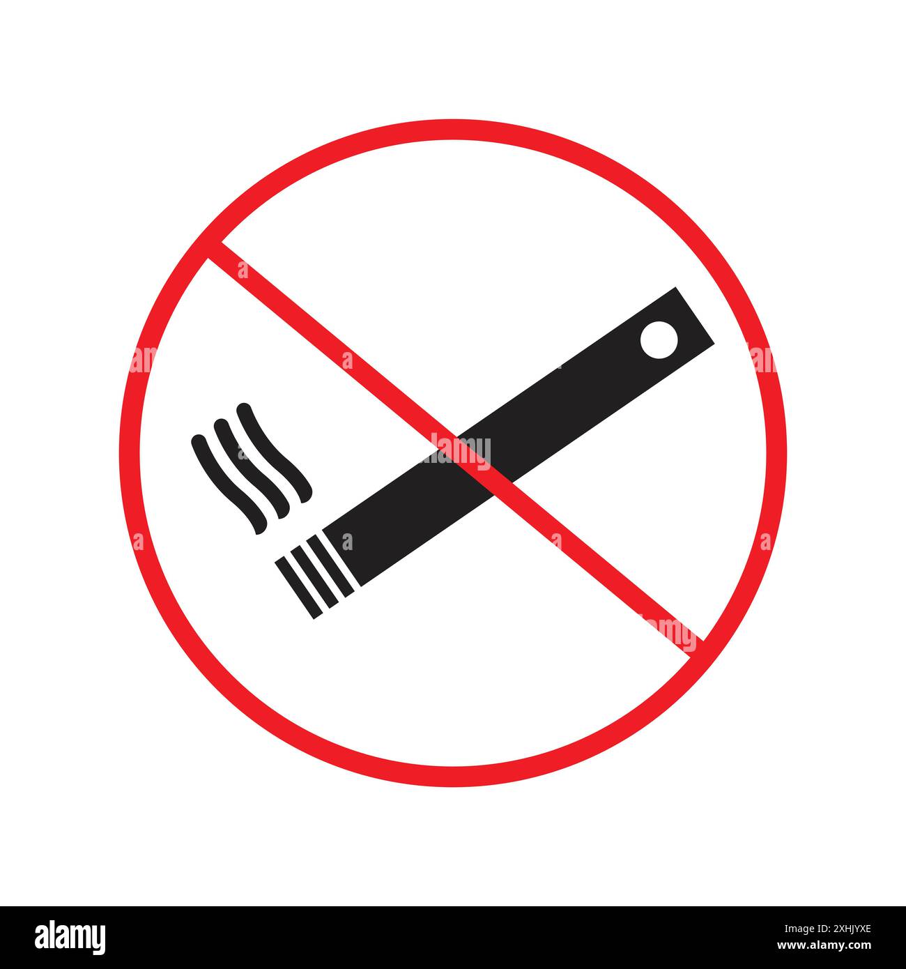 No smoking cigarette sign Black line art vector in black and white outline set collection sign ...