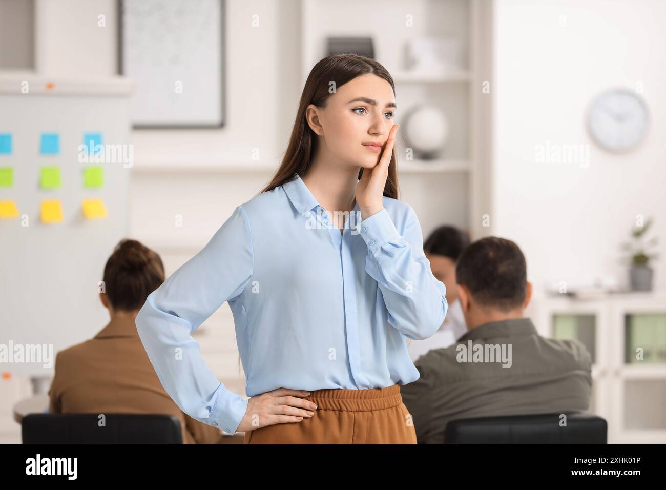 Business woman face embarrassed hi-res stock photography and images - Alamy