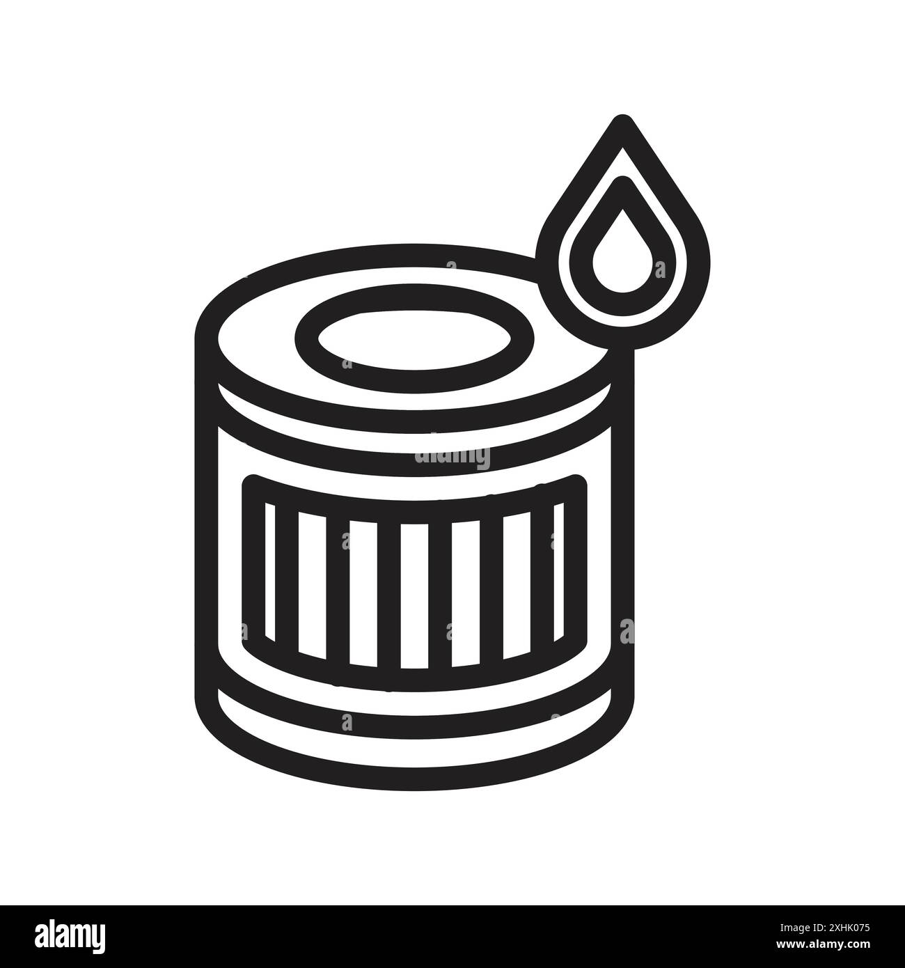 Oil filter icon Black line art vector in black and white outline set collection sign Stock ...