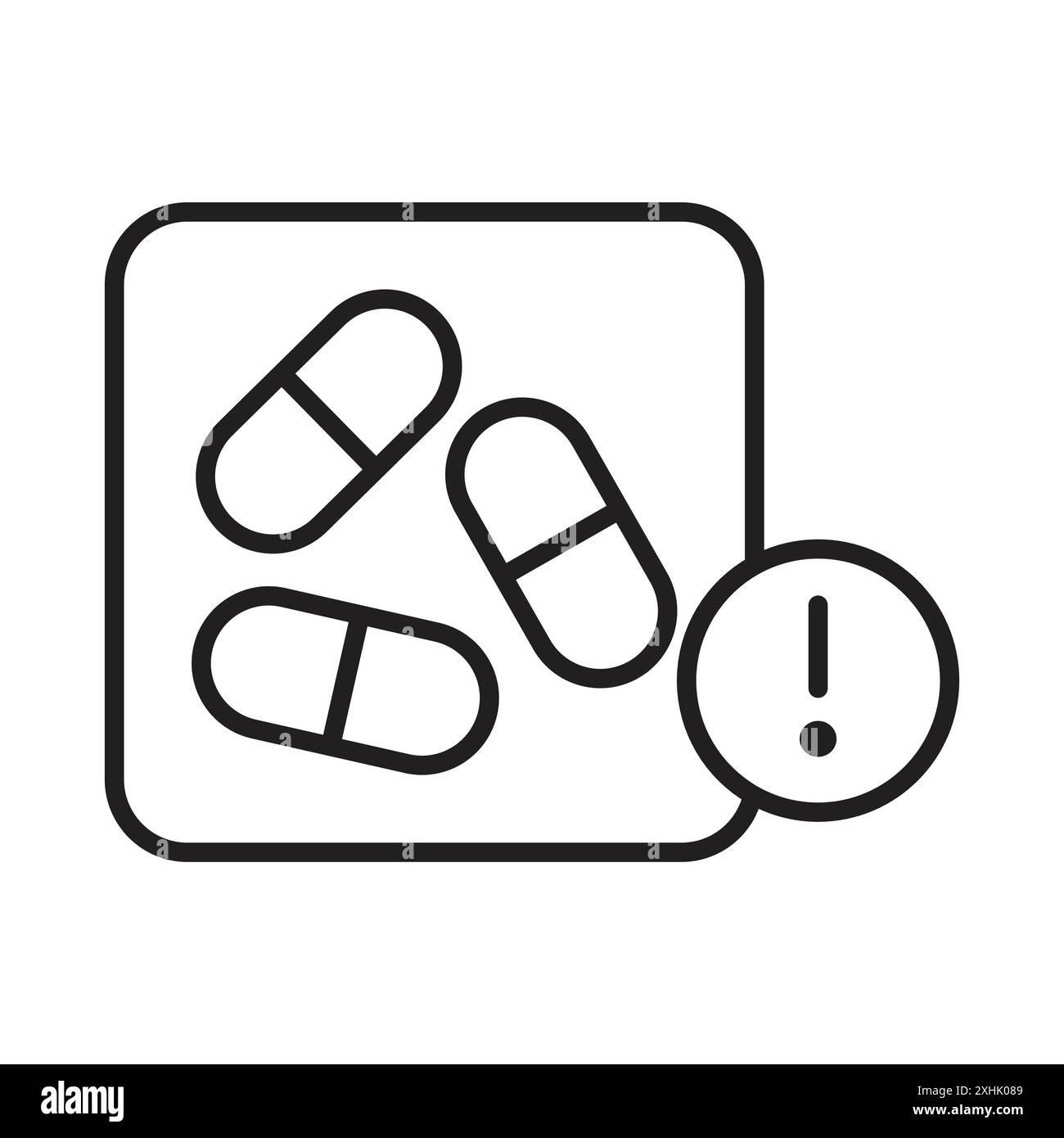 Overdose icon Black line art vector in black and white outline set ...