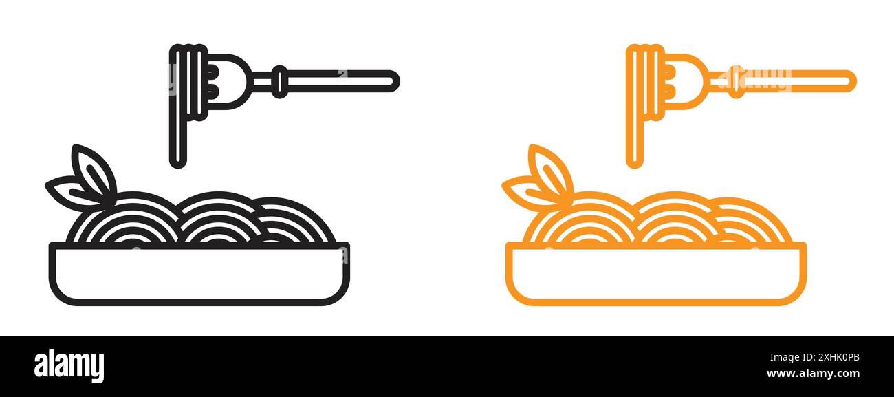 Pasta dish in white Stock Vector Images - Alamy