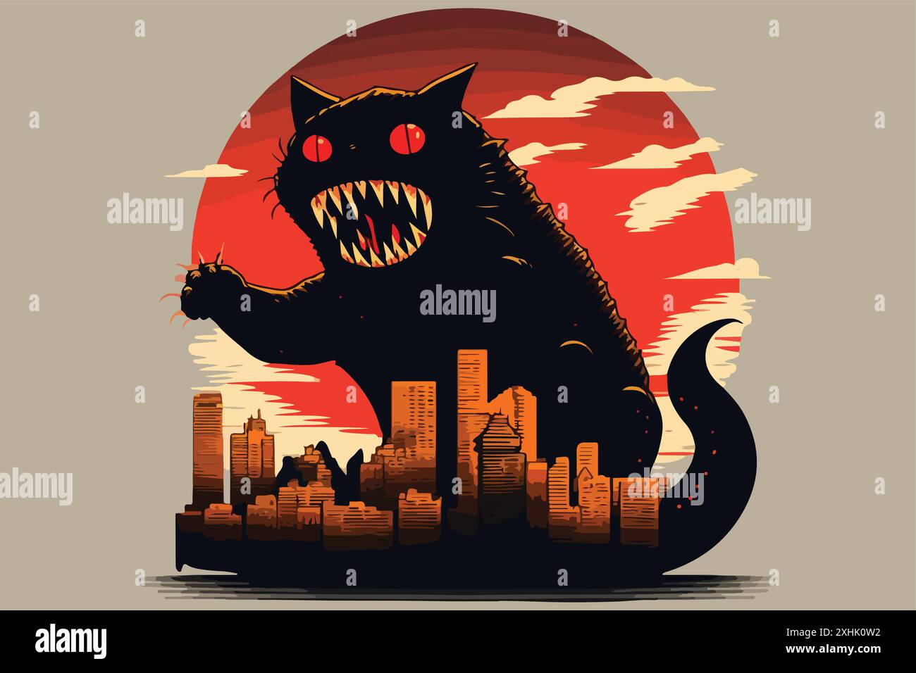 Catzilla cartoon hi-res stock photography and images - Alamy
