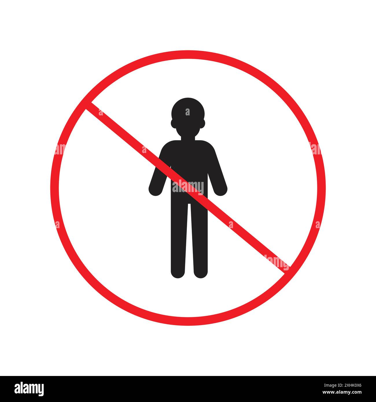 No man sign Black line art vector in black and white outline set collection sign Stock Vector ...
