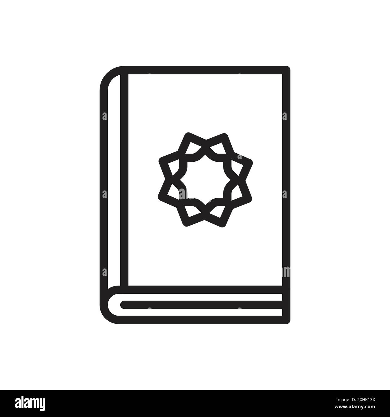 Quran kareem icon Black line art vector in black and white outline set ...