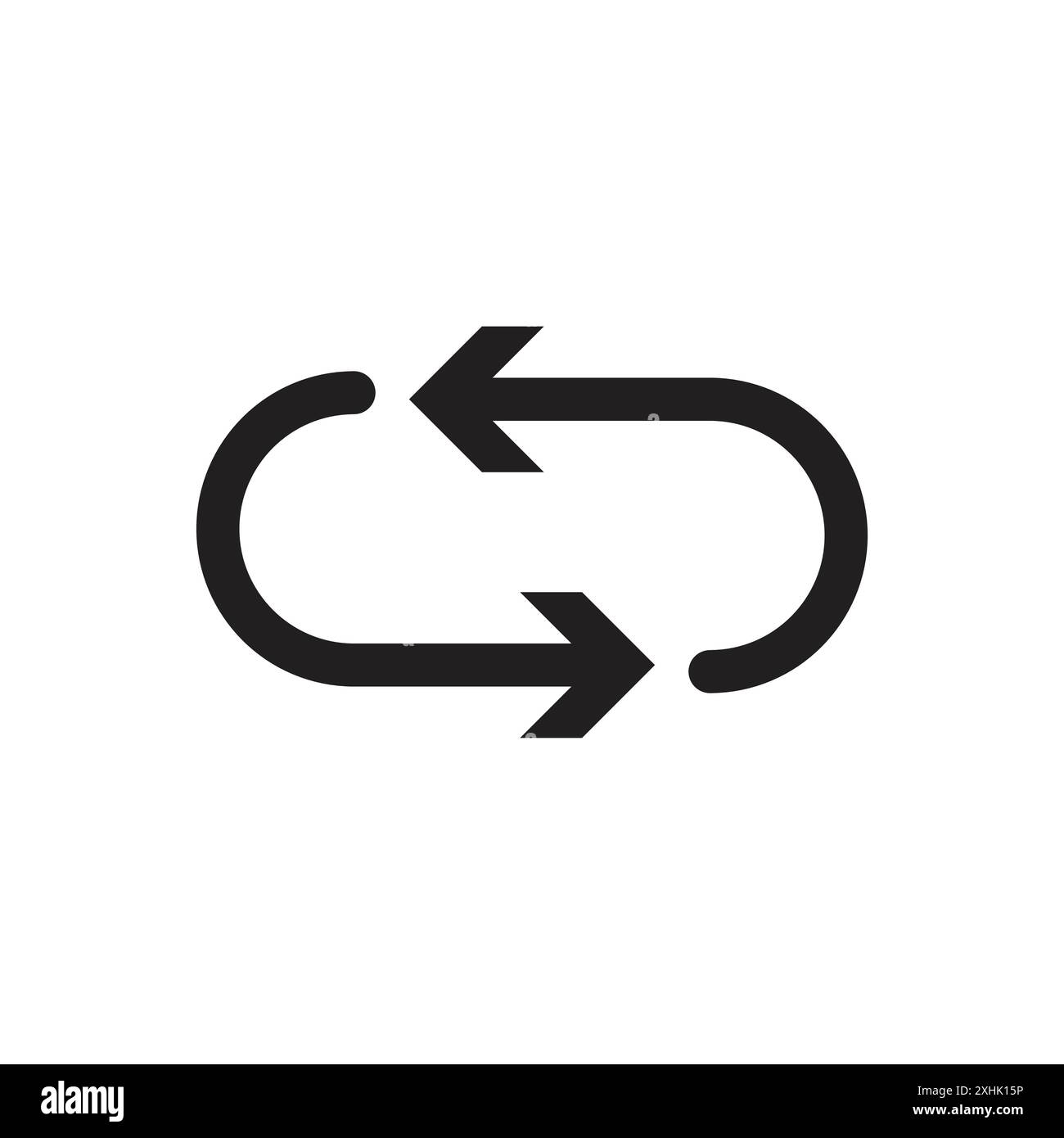 Reload button icon Black line art vector in black and white outline set ...