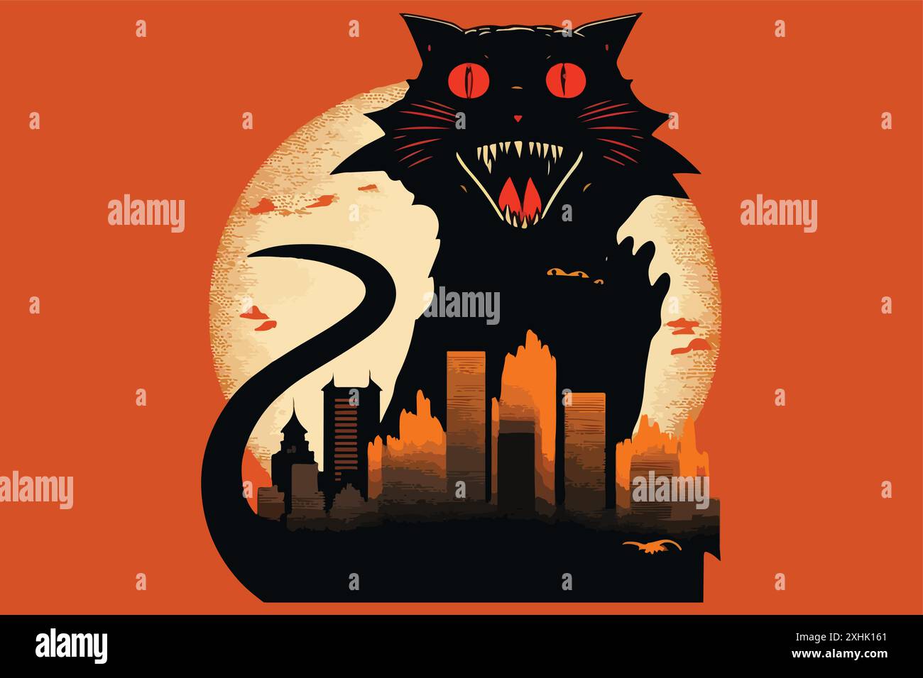 Catzilla cartoon hi-res stock photography and images - Alamy