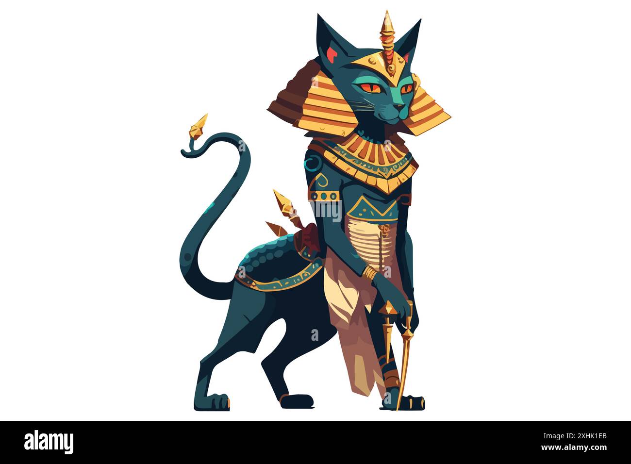 Pharaonic cat vector illustration Stock Vector Image & Art - Alamy