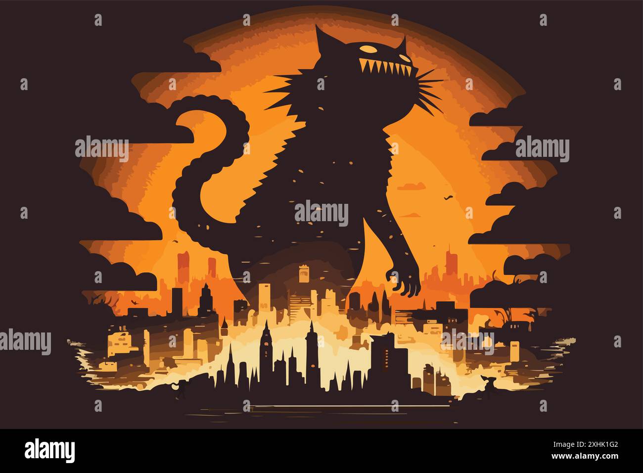 Cartoon catzilla hi-res stock photography and images - Alamy