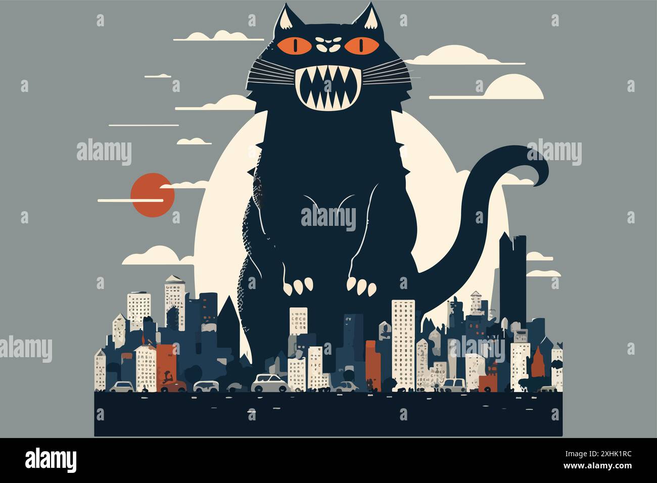 Catzilla cartoon hi-res stock photography and images - Alamy
