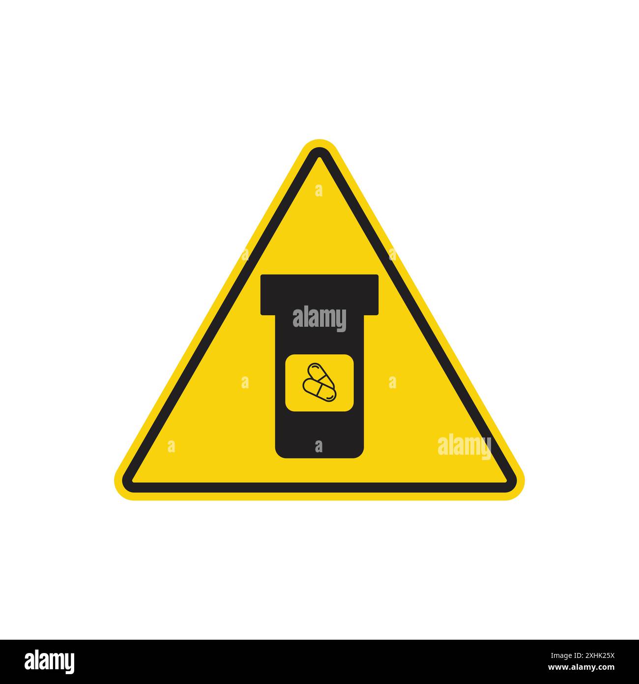 Side effects sign Black line art vector in black and white outline set ...