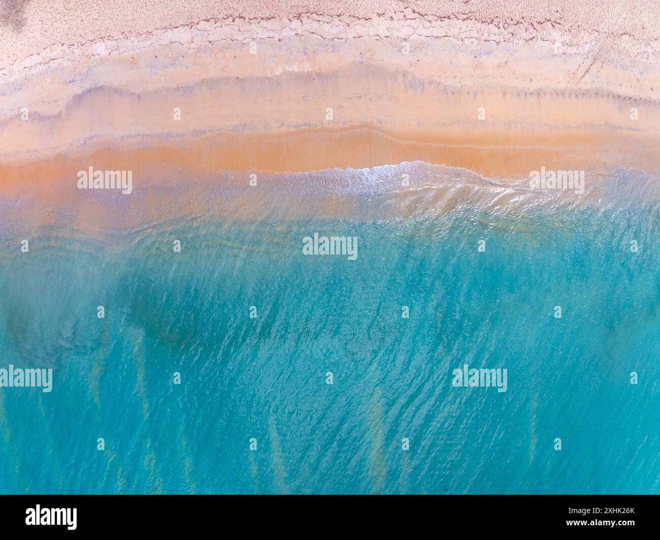 Aerial top view nature background of waves crashing in the ocean sea ...