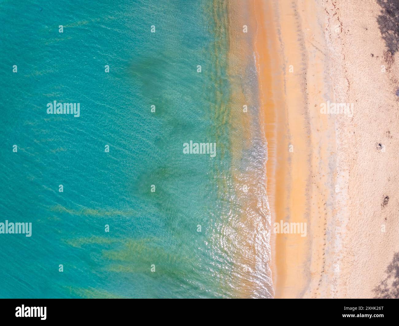 Aerial top view nature background of waves crashing in the ocean sea ...
