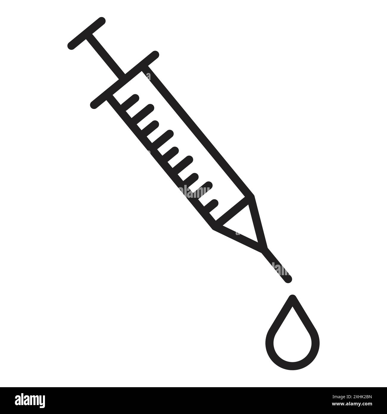 Syringe icon Black line art vector in black and white outline set ...
