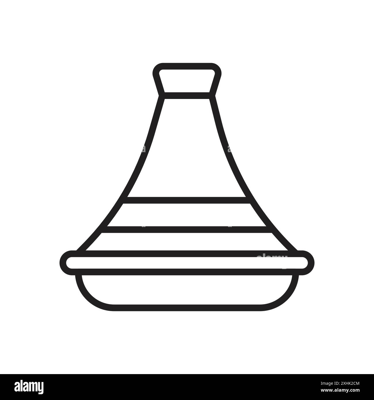Tajine Icon Black line art vector in black and white outline set ...