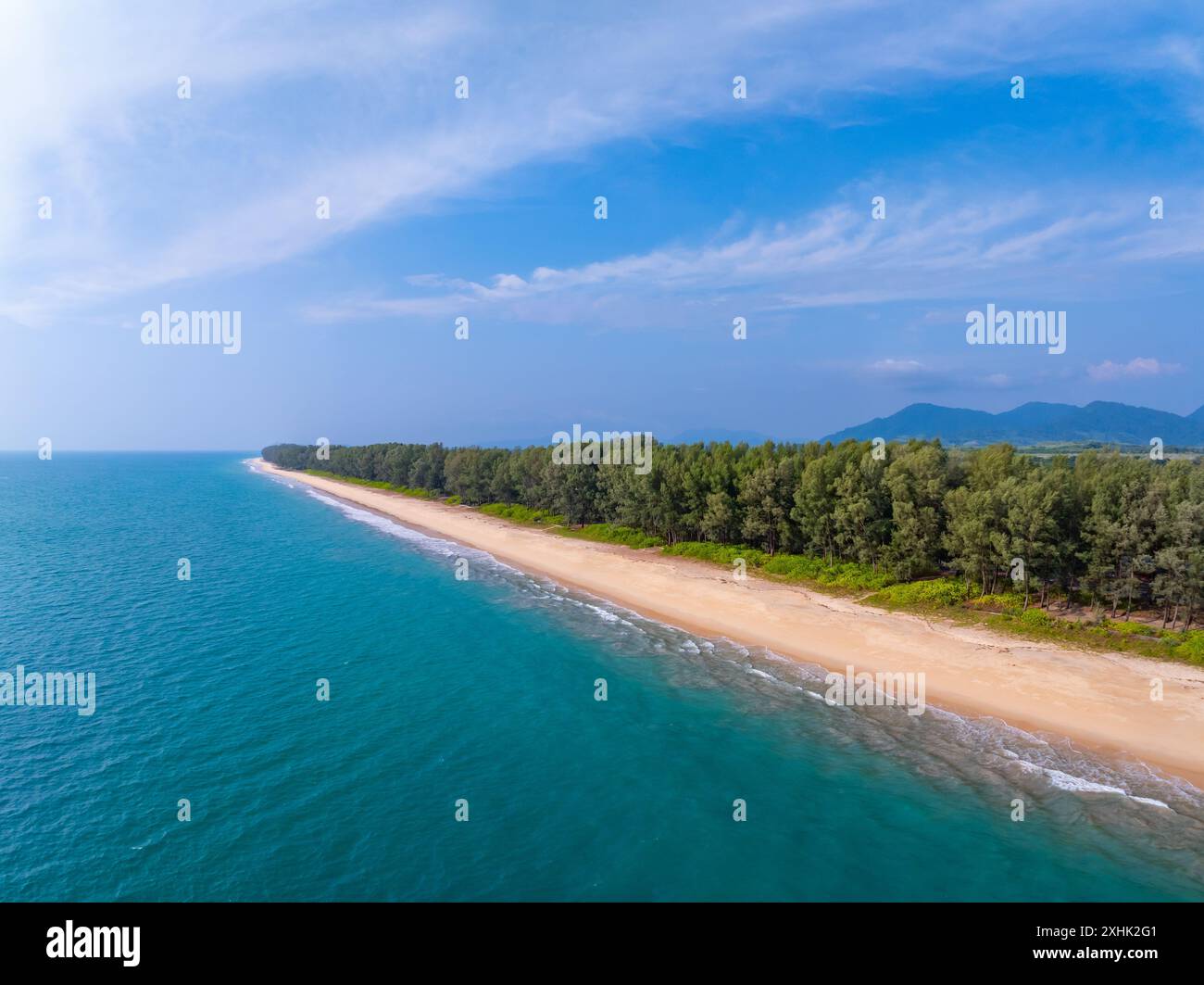 Aerial top view nature background of waves crashing in the ocean sea ...