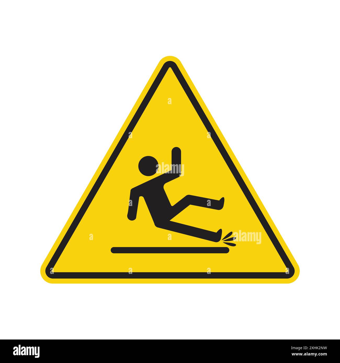 Wet Floor sign Black line art vector in black and white outline set ...
