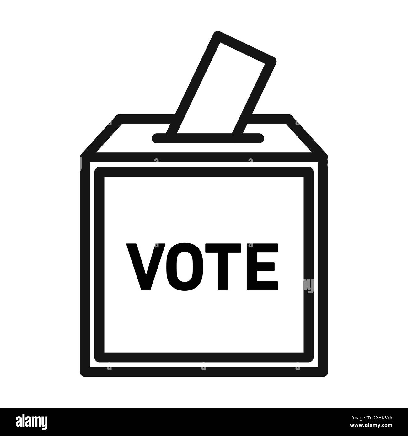 Black and white man line vote hi-res stock photography and images - Alamy