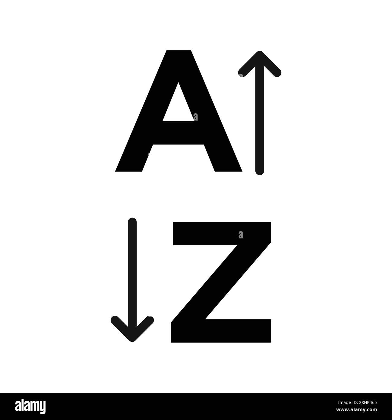 Apps sort icon Black line art vector in black and white outline set collection sign Stock Vector ...