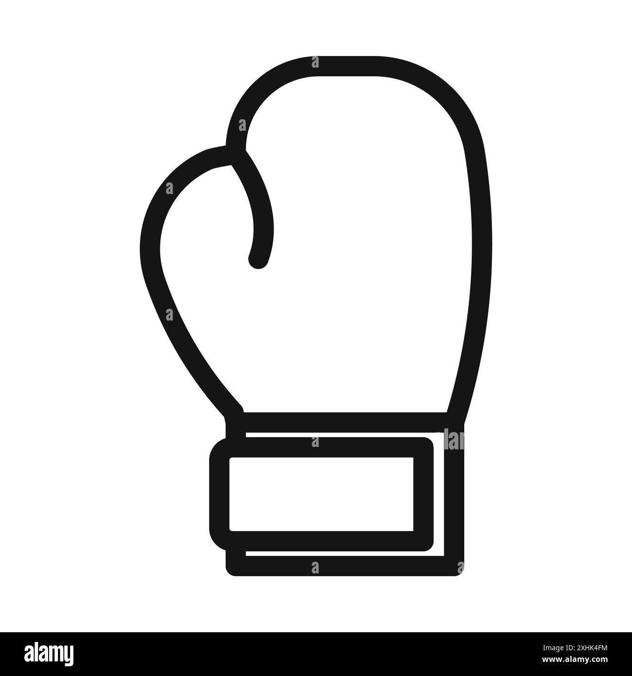 Boxing glove icon Black line art vector in black and white outline set ...