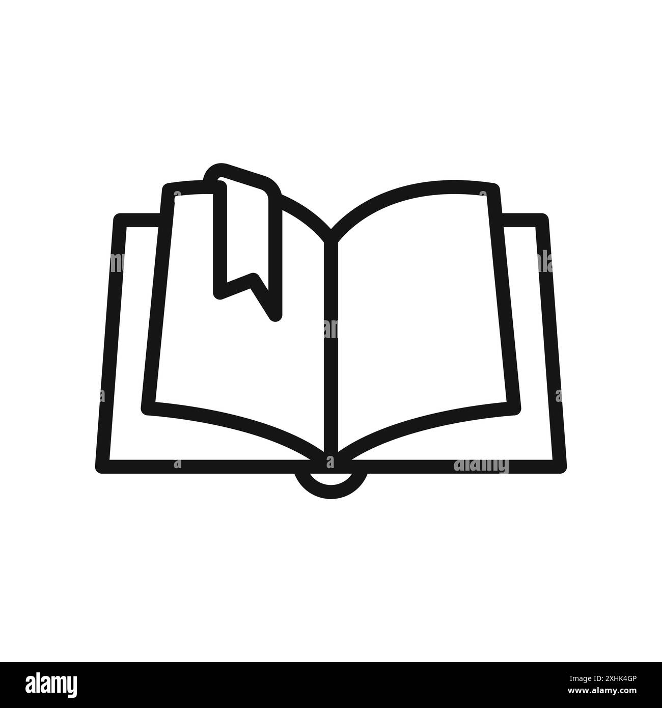 Book Icon Black Line Art Vector In Black And White Outline Set Collection Sign Stock Vector