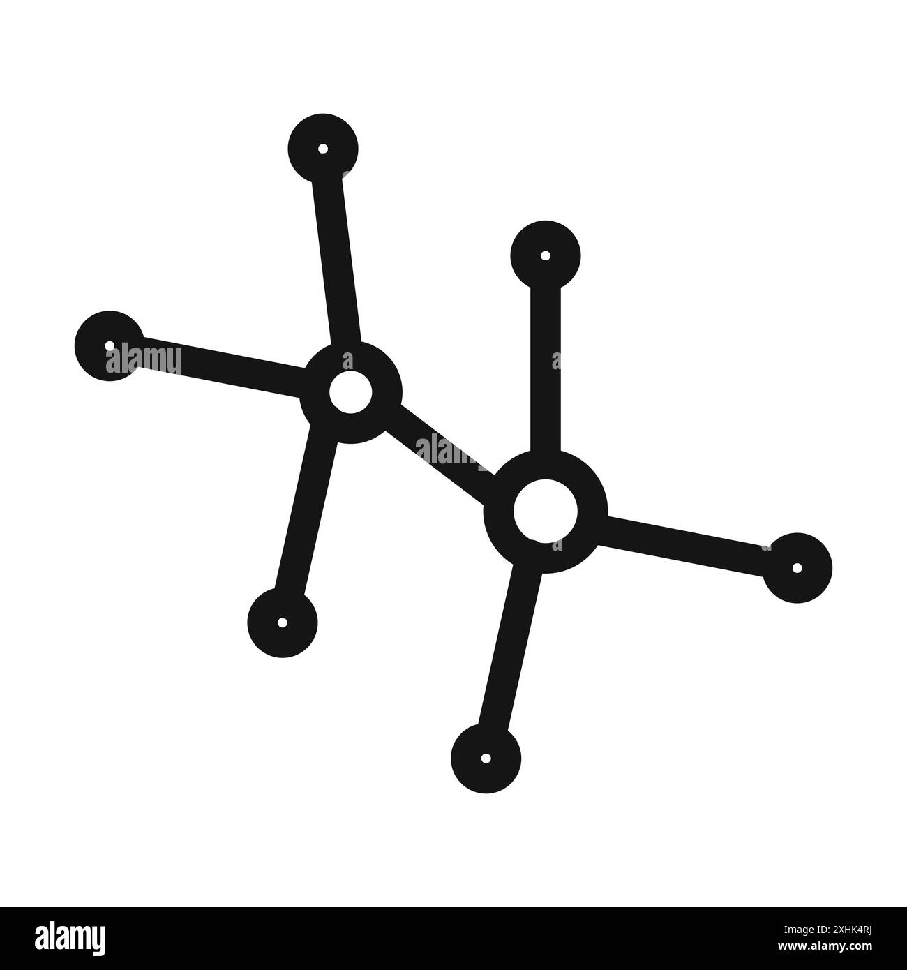 Chart Connected Icon Black Line Art Vector In Black And White Outline Set Collection Sign Stock