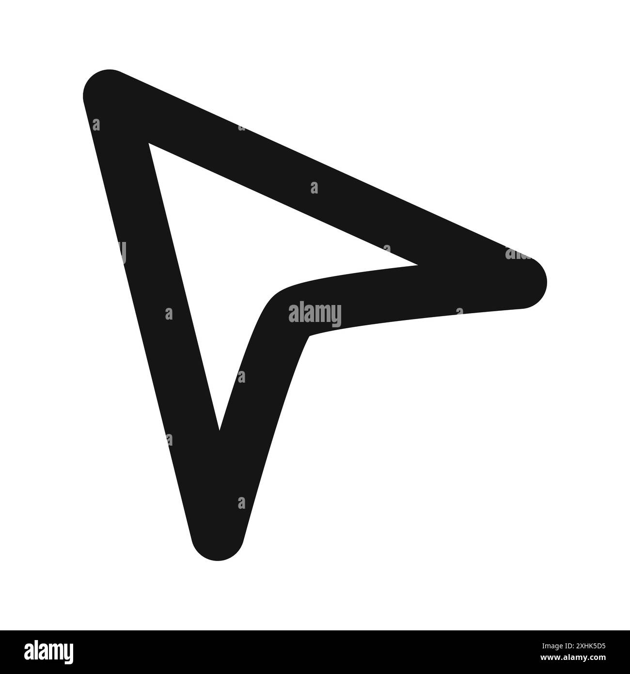 Cursor icon Black line art vector in black and white outline set ...