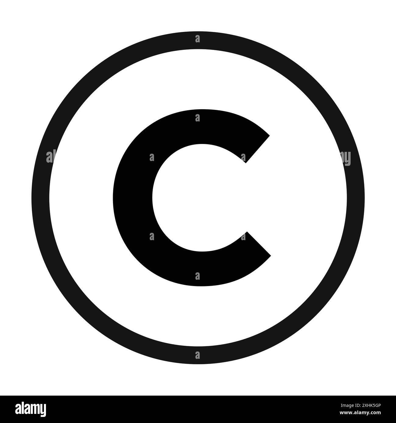 Copyright icon Black line art vector in black and white outline set ...