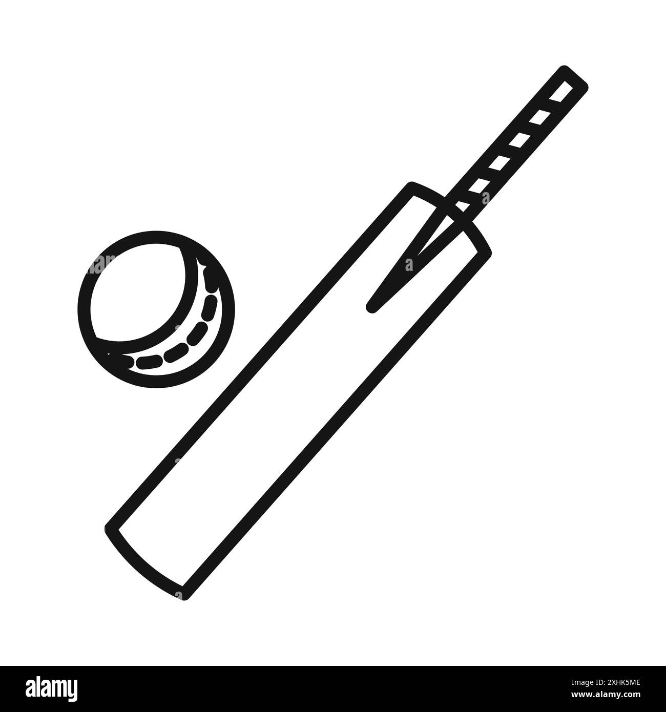 Cricket icon Black line art vector in black and white outline set ...