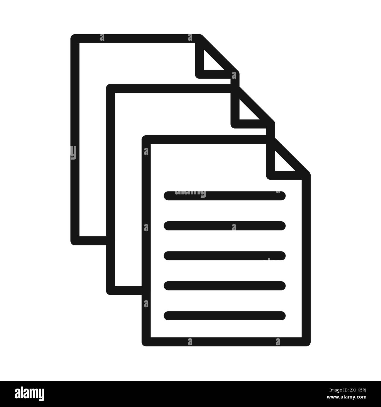 File icon Black line art vector in black and white outline set ...