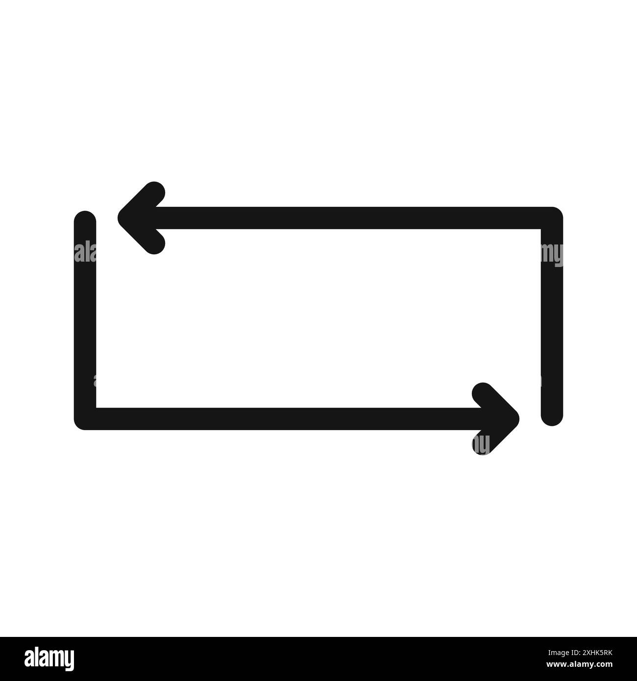 Exchange icon Black line art vector in black and white outline set collection sign Stock Vector ...