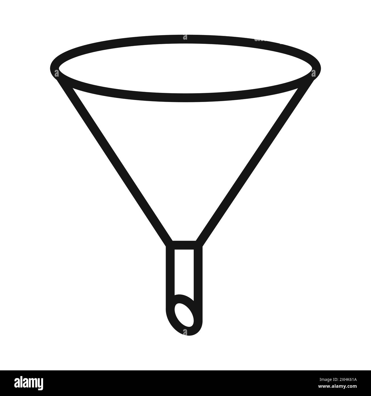 Filter icon Black line art vector in black and white outline set ...