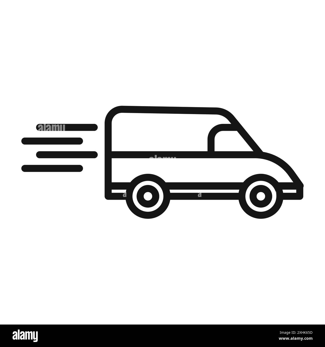 Express icon Black line art vector in black and white outline set ...