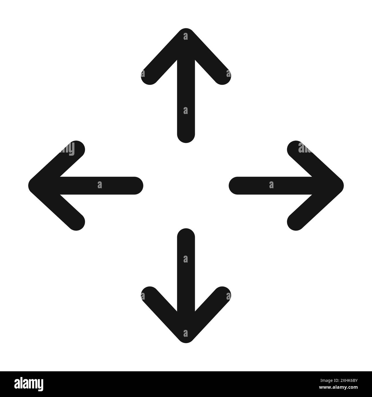 Expand icon Black line art vector in black and white outline set ...