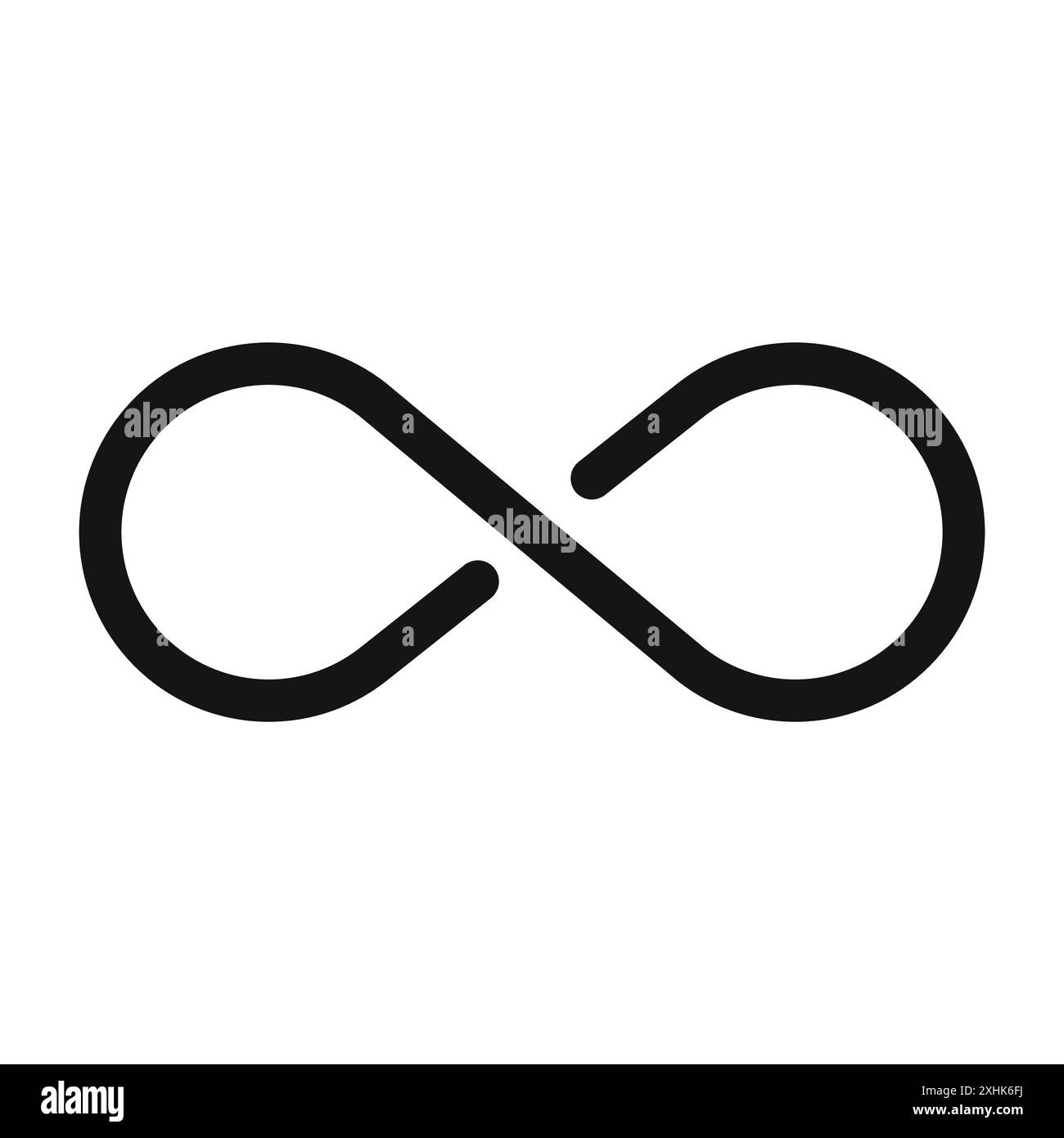 Infinity icon Black line art vector in black and white outline set ...