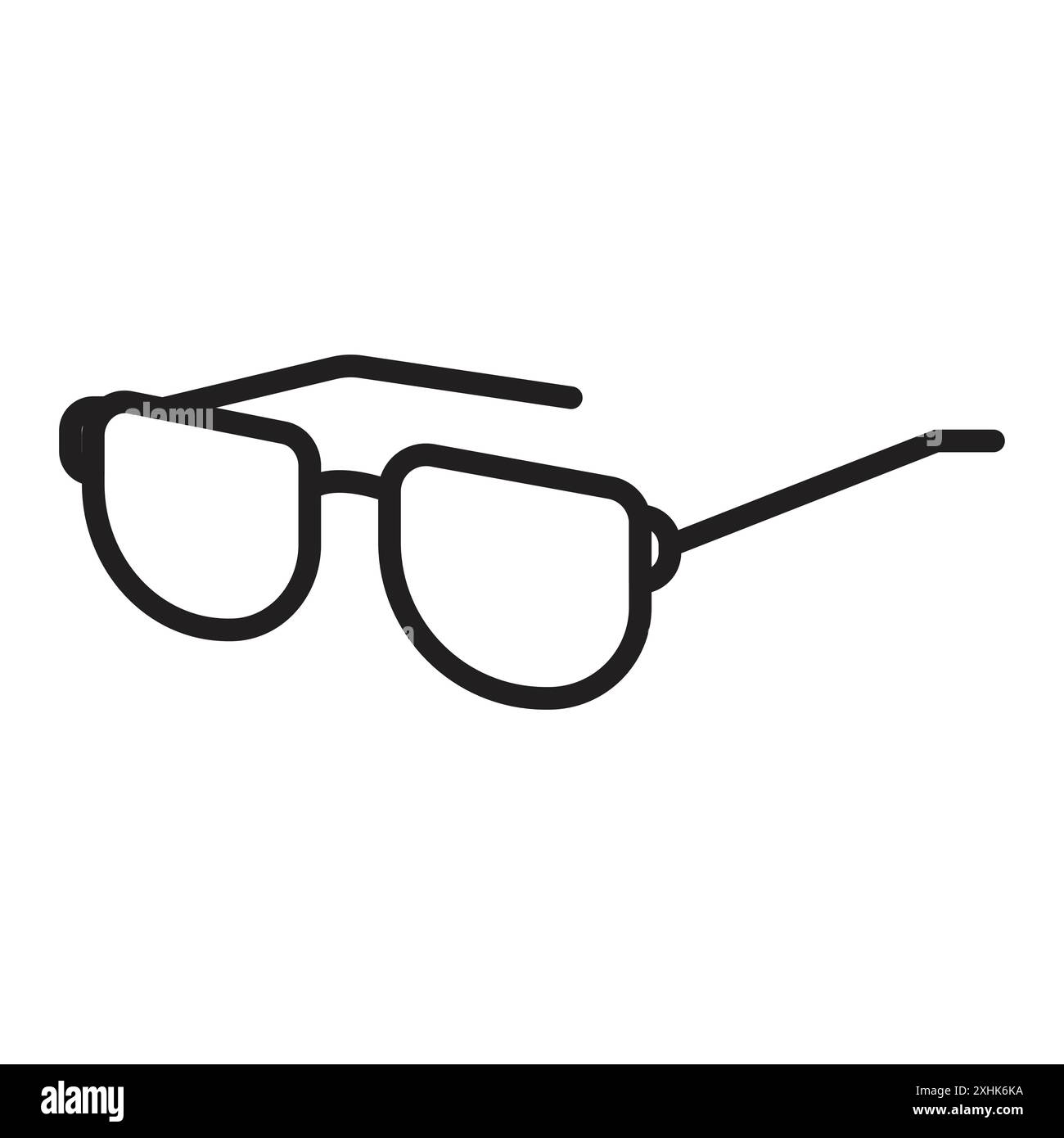 Glasses icon Black line art vector in black and white outline set ...