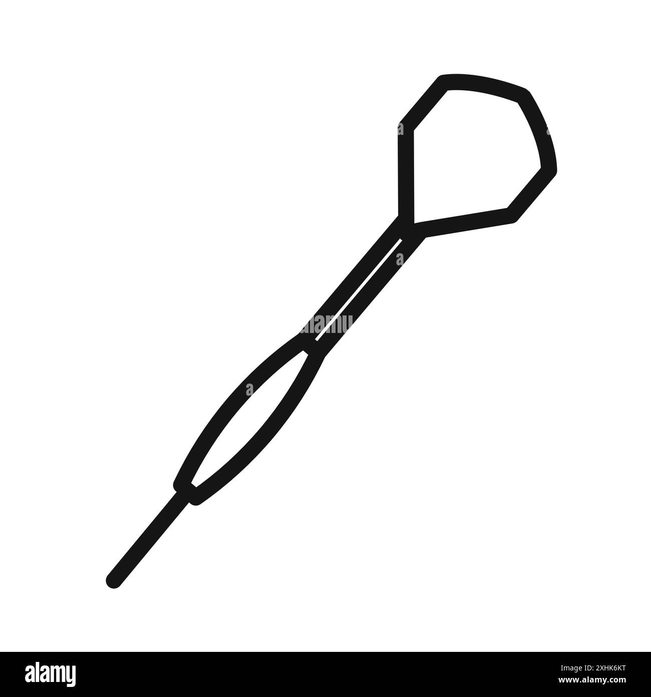 Dart icon Black line art vector in black and white outline set ...