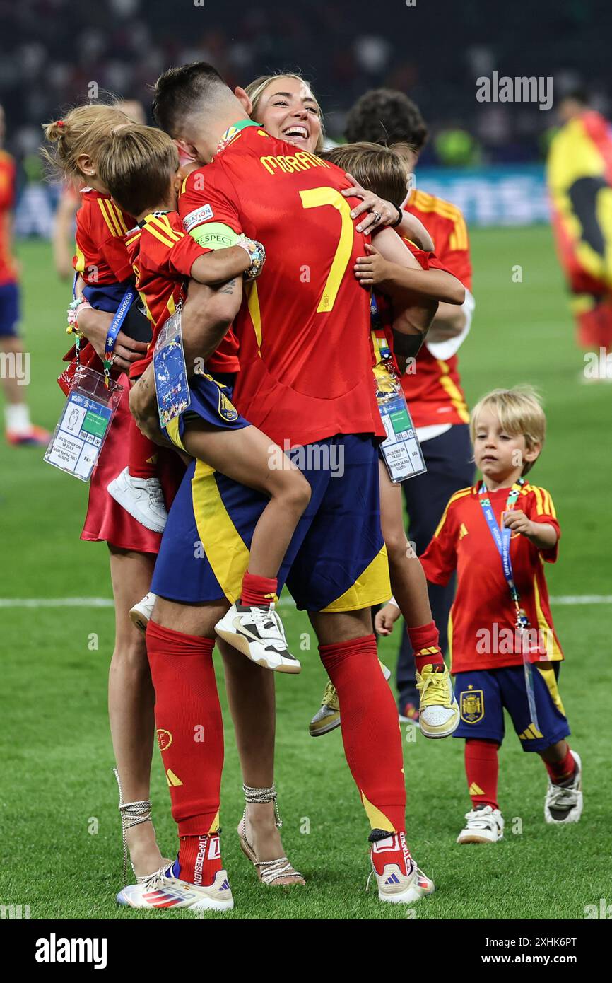 Berlin, Germany. 14th July, 2024. Spain's Alvaro Morata celebrates with ...