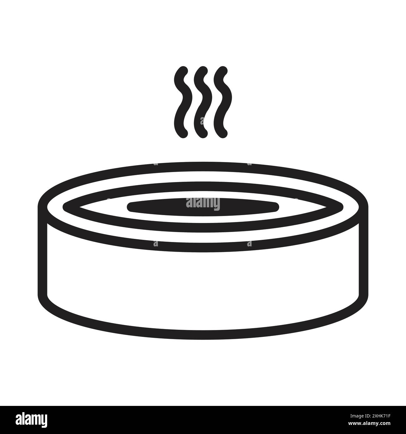 Onsen icon Black line art vector in black and white outline set collection sign Stock Vector ...