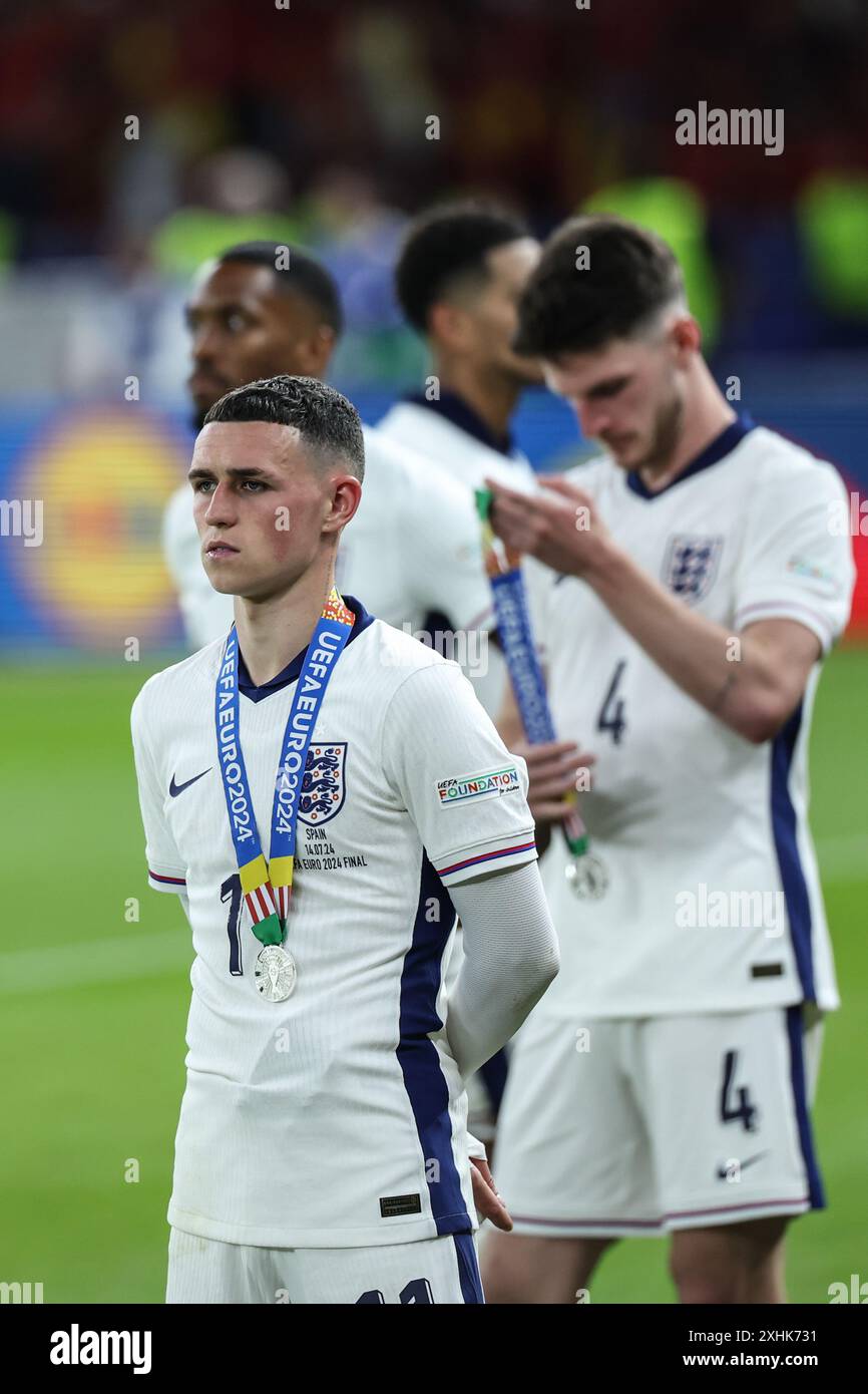 Berlin, Germany. 14th July, 2024. England's Phil Foden reacts during ...
