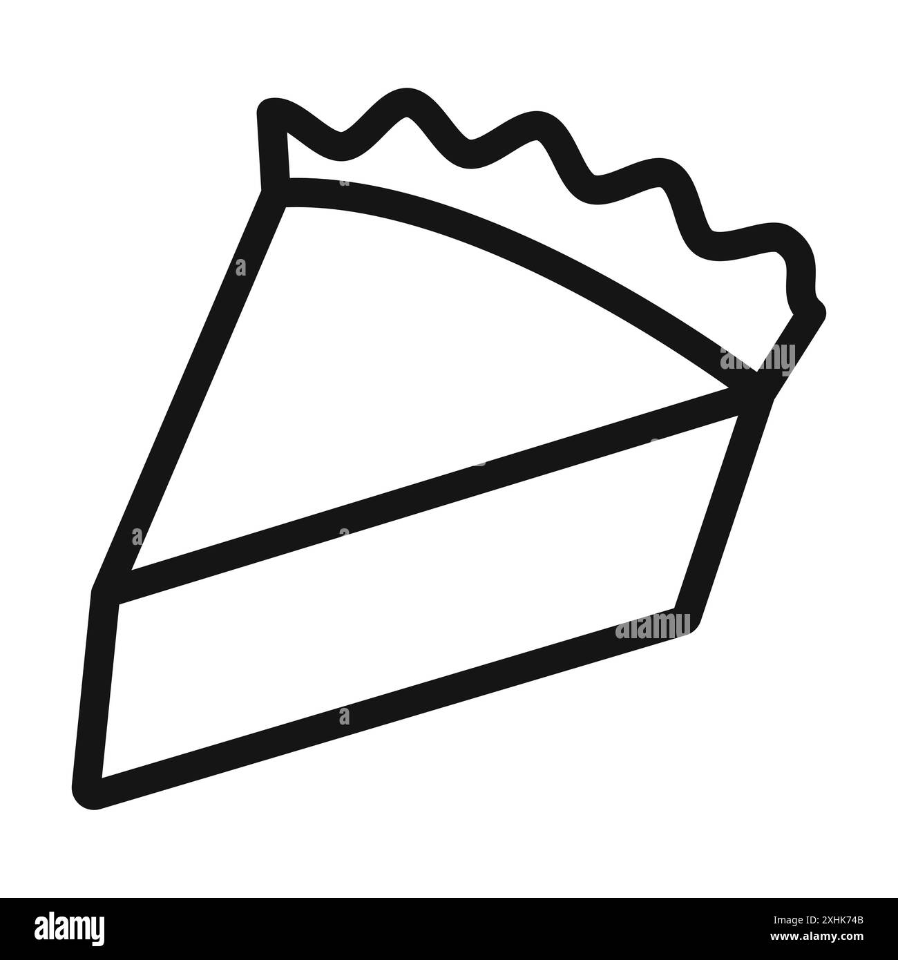 Pie icon Black line art vector in black and white outline set collection sign Stock Vector Image ...