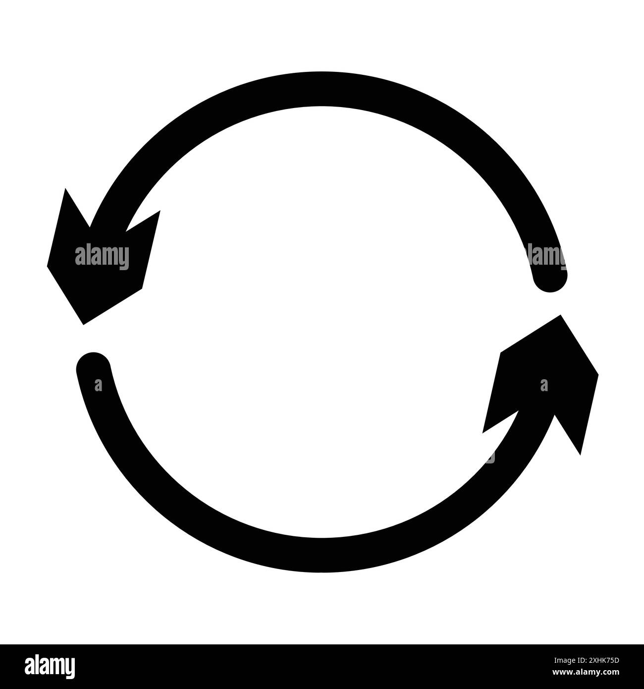 Refresh icon Black line art vector in black and white outline set ...