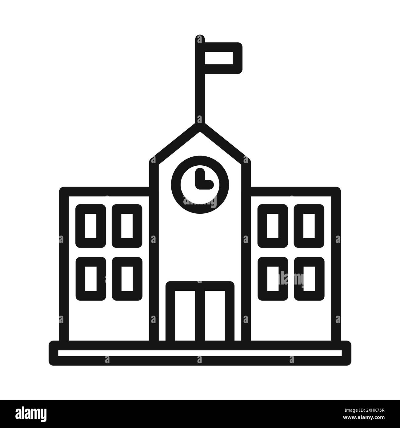 School icon vector logo set collection or bundle pack group Stock ...