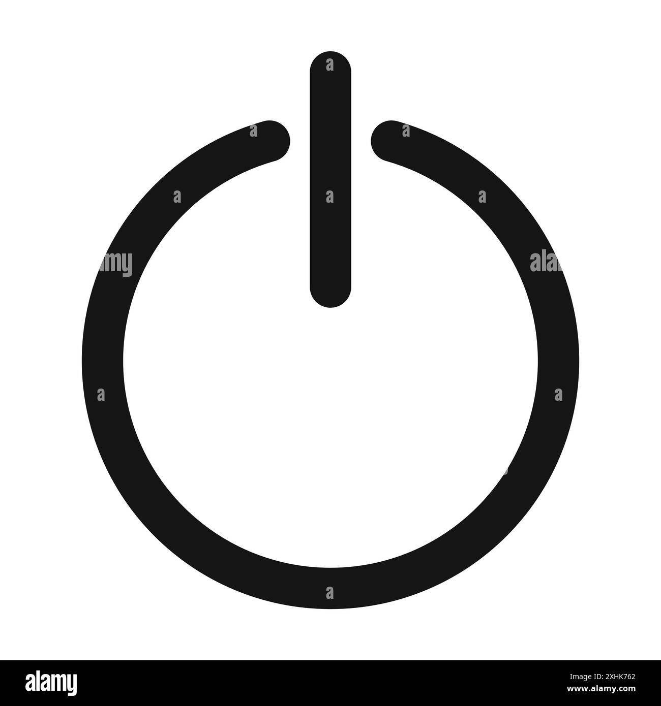 Power icon Black line art vector in black and white outline set ...