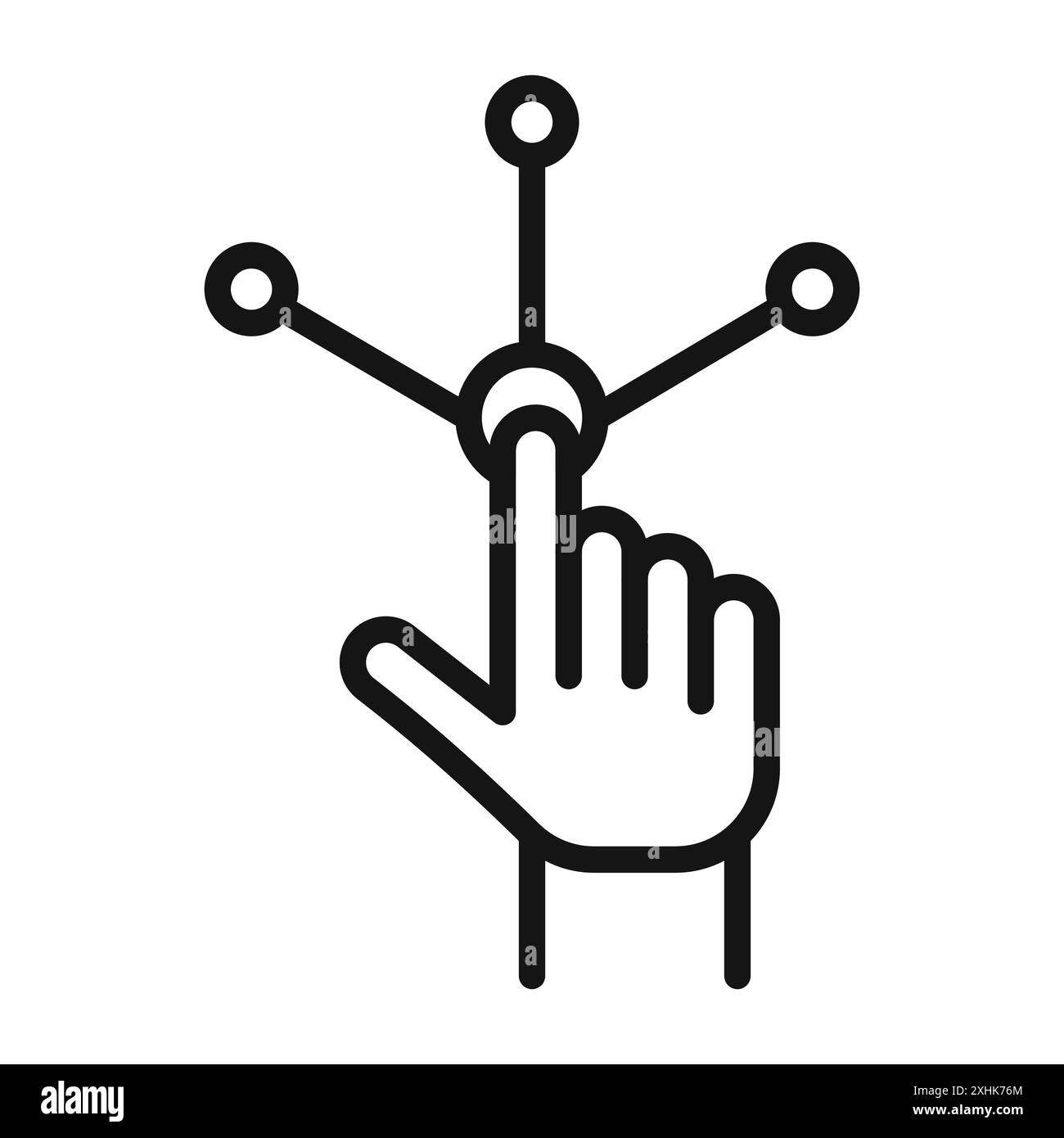 Interactive icon Black line art vector in black and white outline set ...