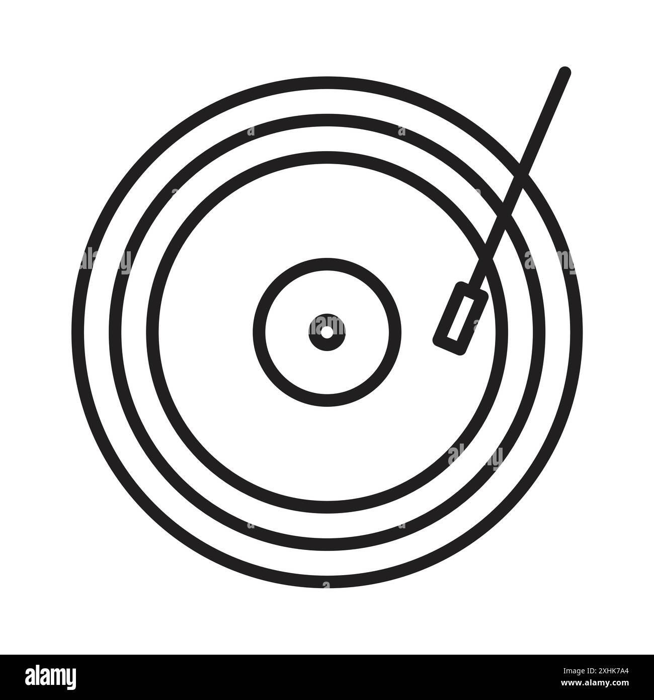 Vinyl icon Black line art vector in black and white outline set ...