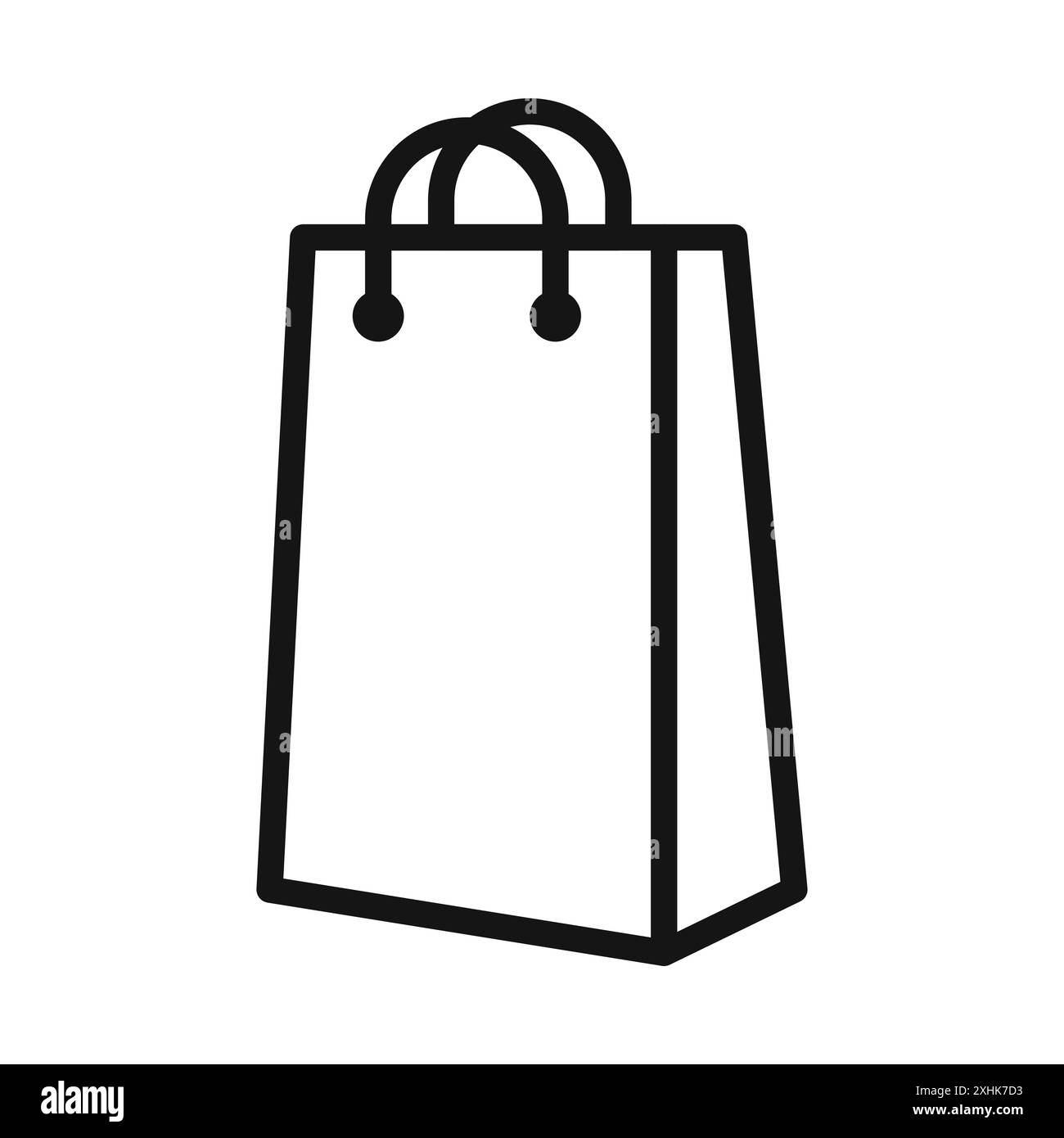 Shopping bag icon Black line art vector in black and white outline set ...