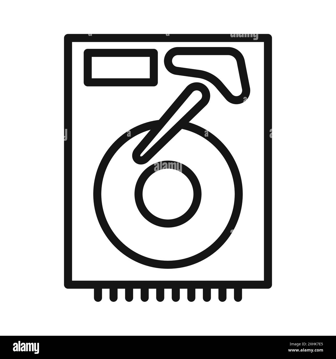 Hard Disk icon Black line art vector in black and white outline set ...